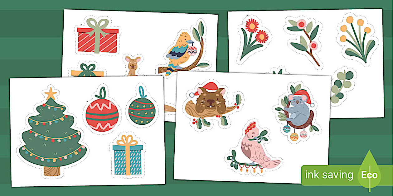 Aussie Christmas Cut-Outs