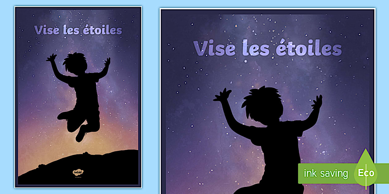 Poster : Vise les étoiles (teacher made) - Twinkl