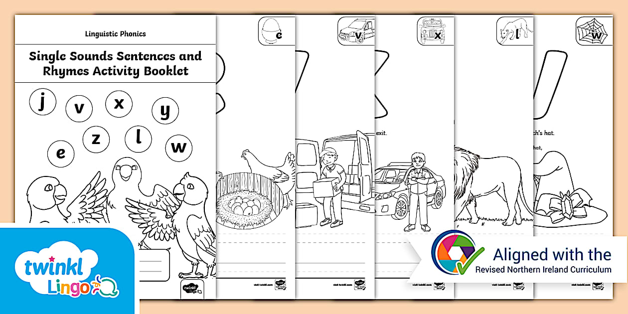 Linguistic Phonics Sentences & Rhymes Activity Booklet