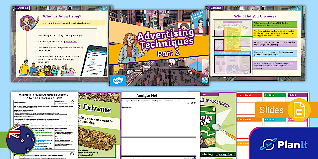 How do I teach the persuasive features of advertising?