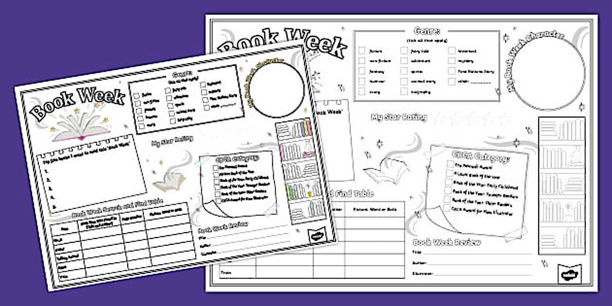 Book Week Activity Mat (Teacher-Made) - Twinkl