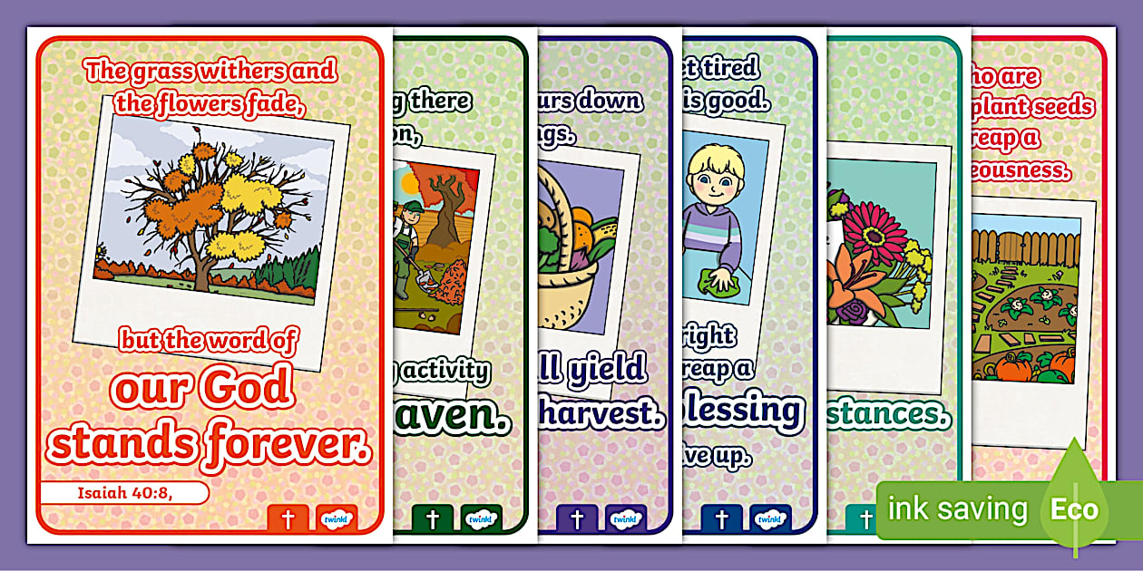Bible Verses Autumn Posters | Twinkl | R.E. | Christianity