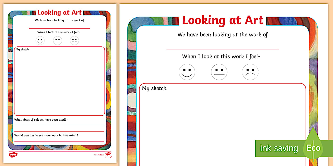 CfE (Early) Looking at Art Worksheet / Worksheet - Twinkl