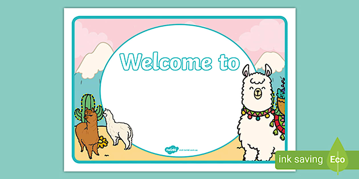 Llama Class Sign (teacher made) - Twinkl
