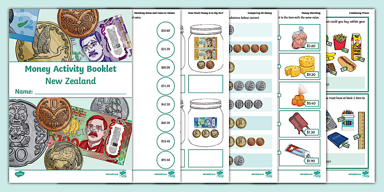 NZ Money Activity Booklet (teacher made) - Twinkl