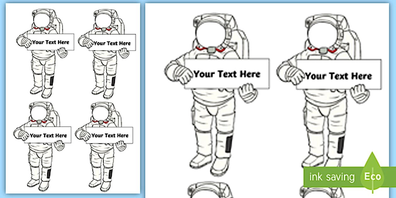 The perfect space suit template for EYLF │Twinkl - Twinkl