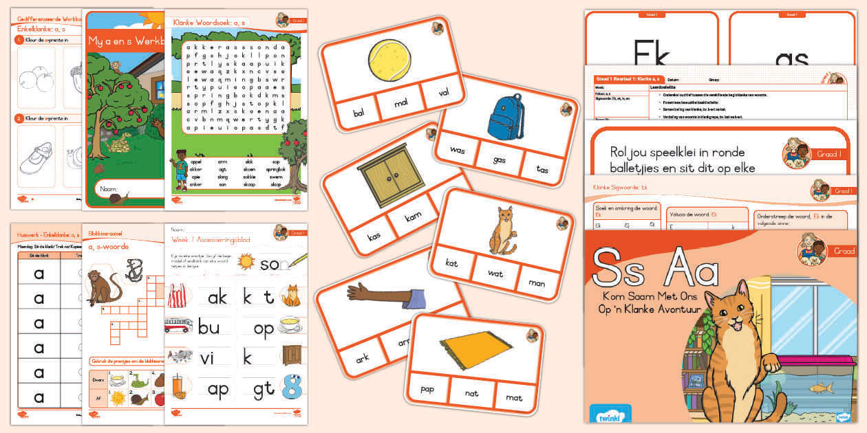 Graad 1 Klanke Hulpbronpakket a,s (teacher made) - Twinkl