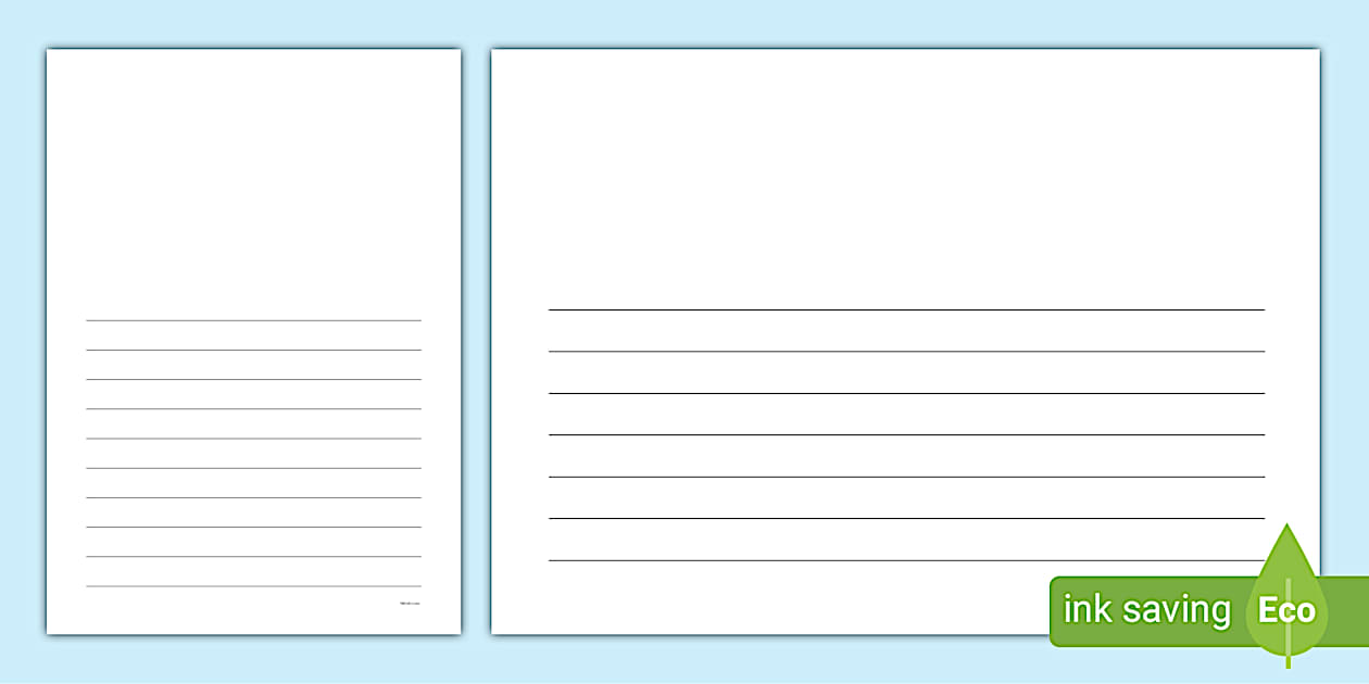 Half and Half Lined Paper (teacher made) - Twinkl