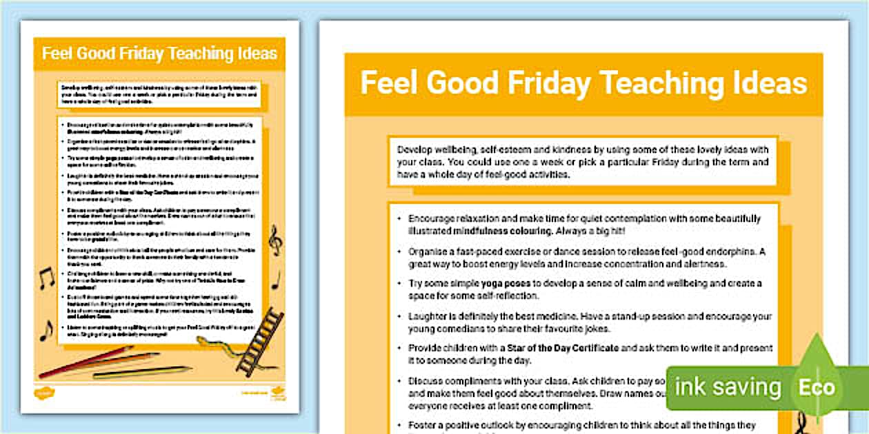Feel Good Friday Ideas (teacher made) - Twinkl