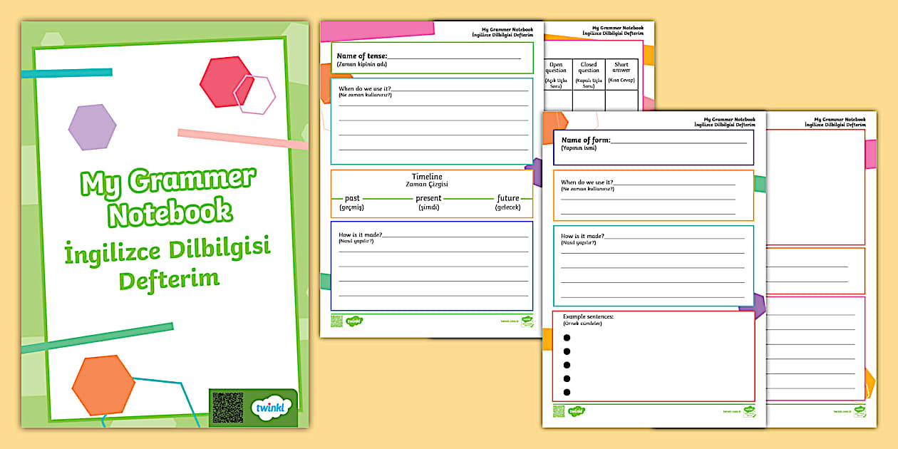 İngilizce Dilbilgisi Defterim - My English Grammar Notebook
