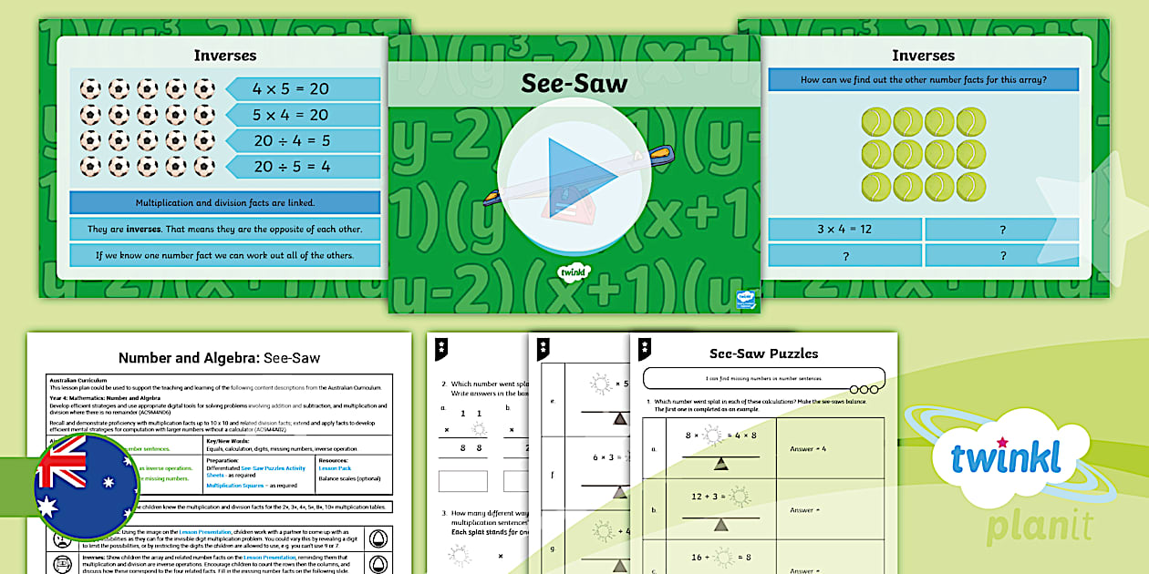 Year 4 Number and Algebra: Missing Number Problems Lesson 1