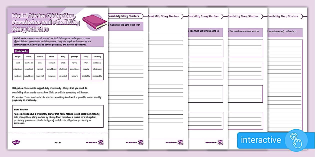 Modal Verbs: Obligation, Permission, Possibility Story Start