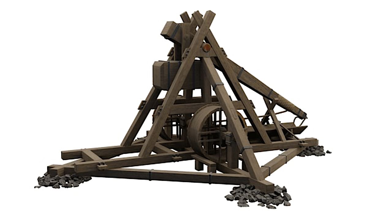 3D Model: Medieval - Trebuchet (teacher made) - Twinkl