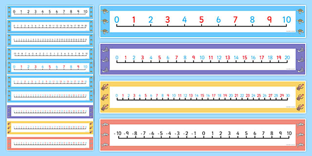 Editable The Little Fish Number Lines Pack up to 30 - Twinkl