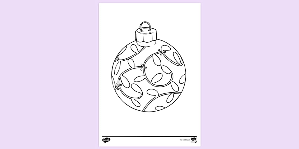 Christmas Bauble Pattern Colouring | Colouring Sheets