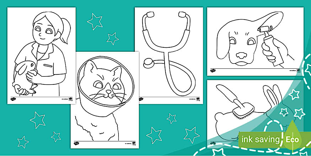 My First Vets Colouring Pack (teacher made) - Twinkl