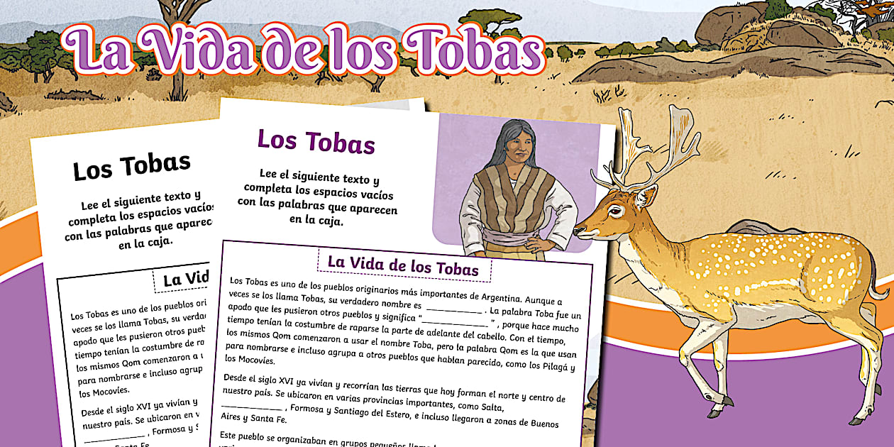 Hoja de actividades: Los Tobas (Pueblos Originarios de Argentina)