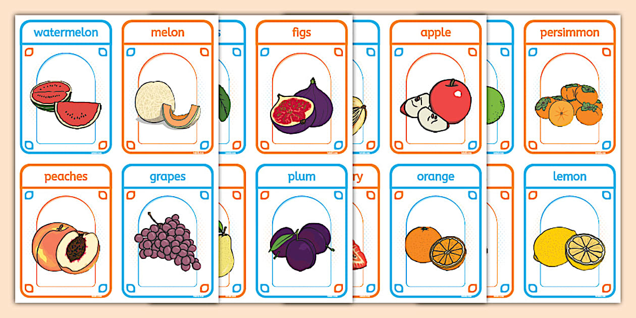 Summer Fruits Flashcards (teacher made) - Twinkl