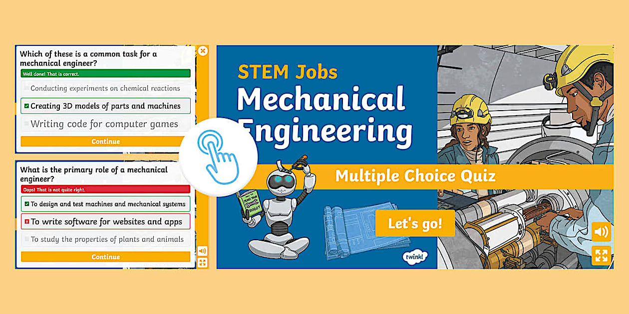 Mechanical Engineering Interactive Multiple Choice Quiz