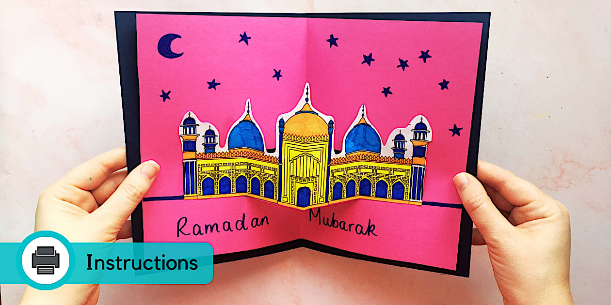Ramadan Cards Pop Up Craft | Ramadan Activities - Twinkl