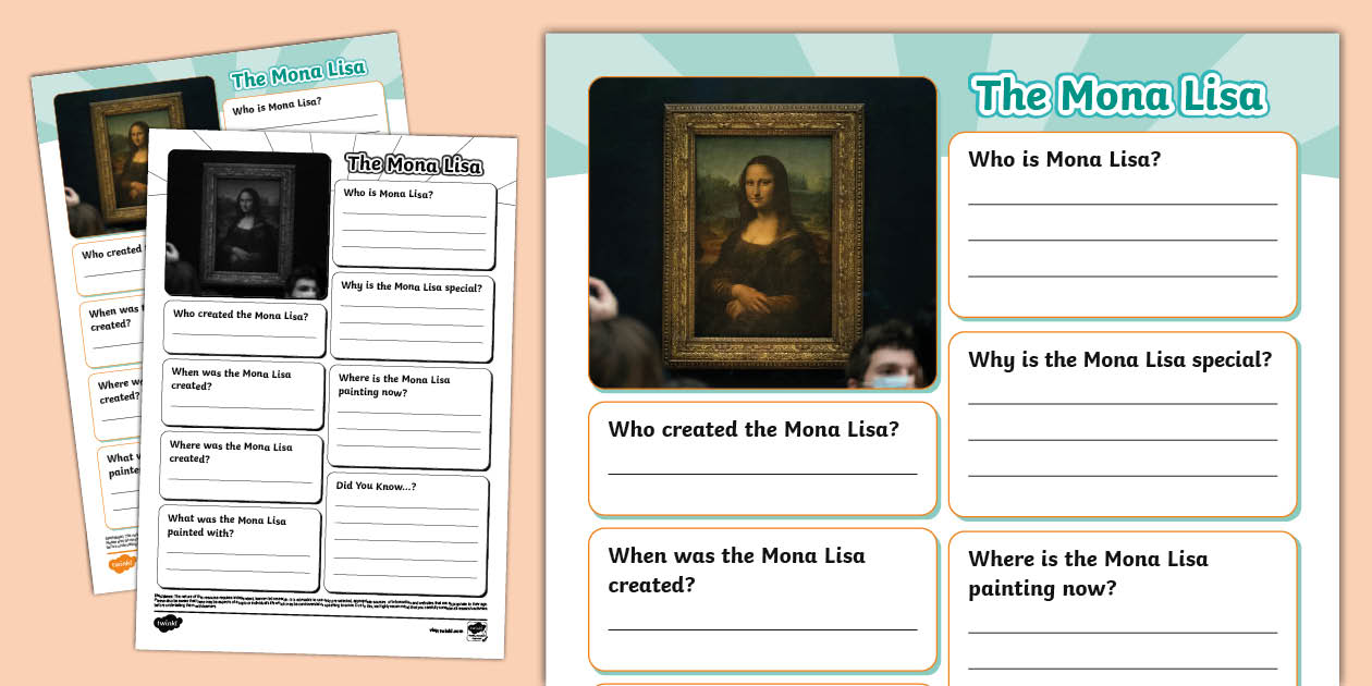 The Mona Lisa Fact File Template - Artwork (Teacher-Made)