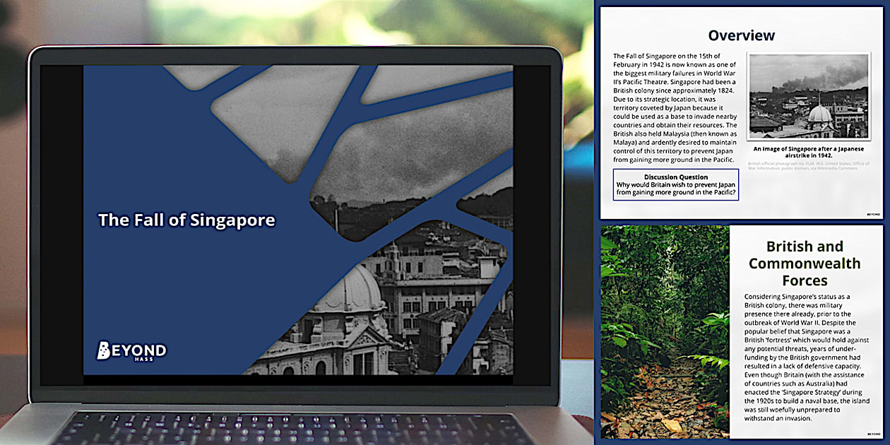 The Fall of Singapore PowerPoint Presentation (teacher made)