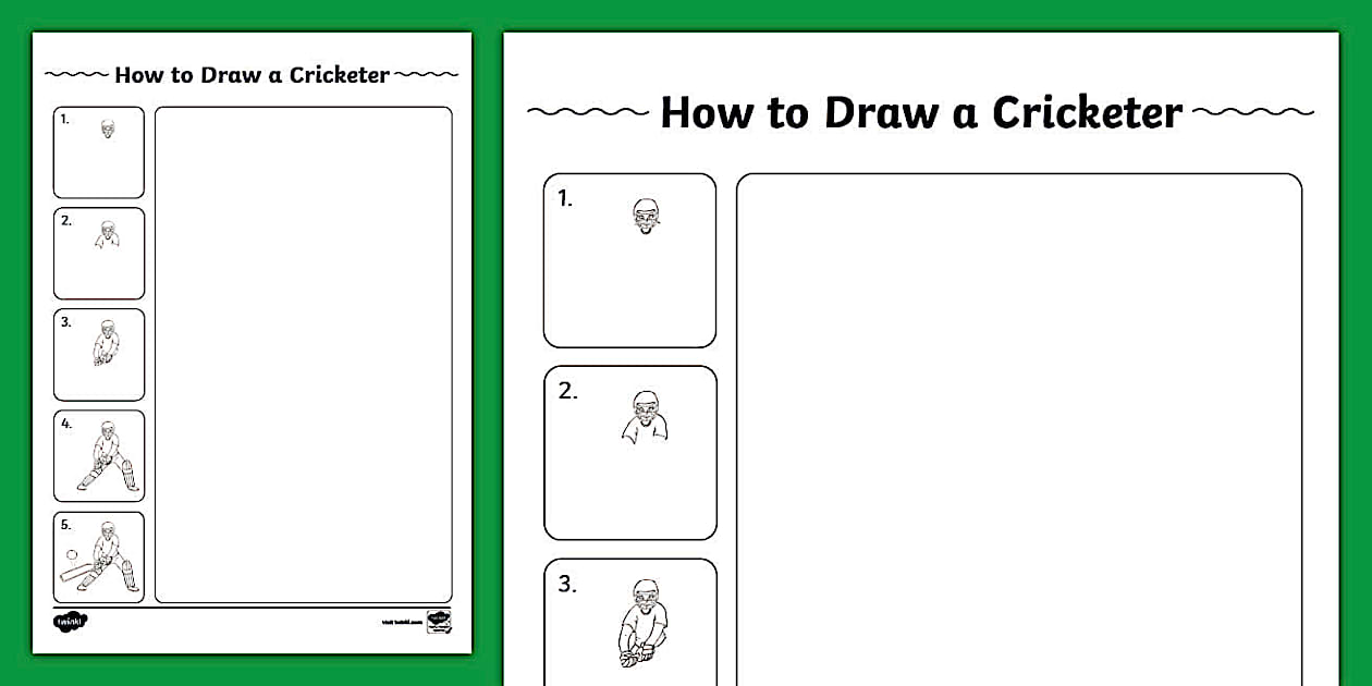 Cricket Drawing Activity (teacher made) - Twinkl
