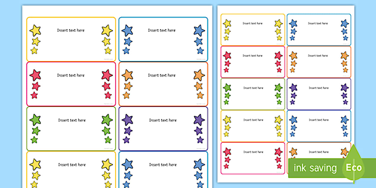 Star Labels | Editable Resource | Twinkl USA (Teacher-Made)