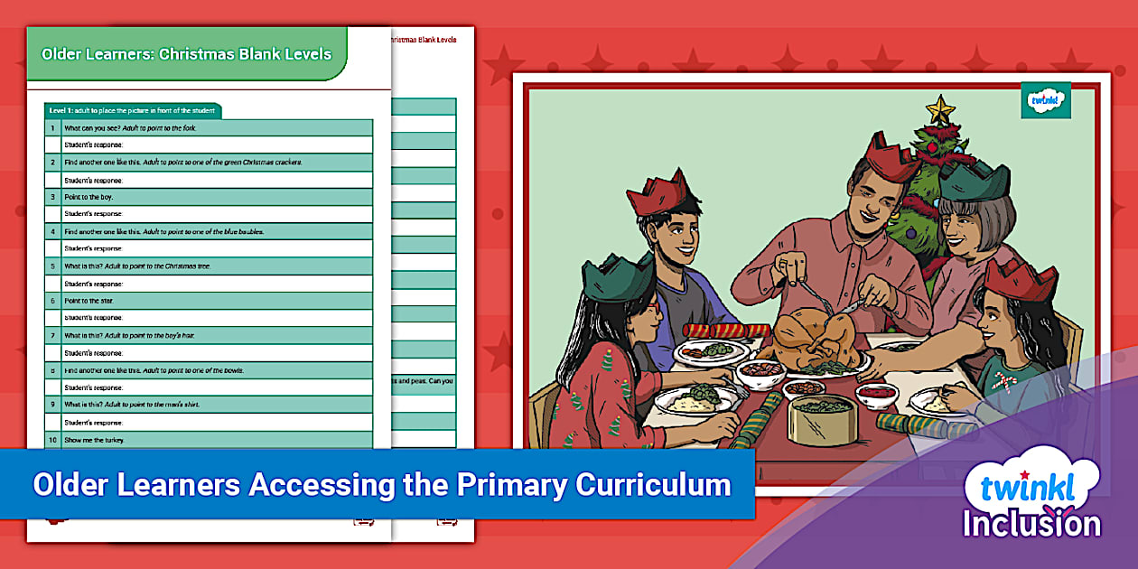 Older Learners Christmas Blank Levels (teacher made)