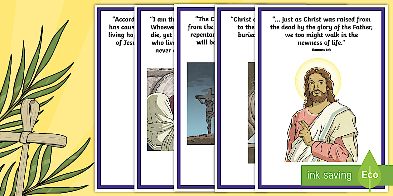 Easter Bible Verses Display Posters | Easter | Primary