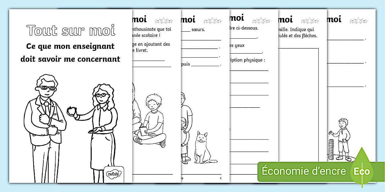 Livret d'activités de rentrée : tout sur moi - Twinkl