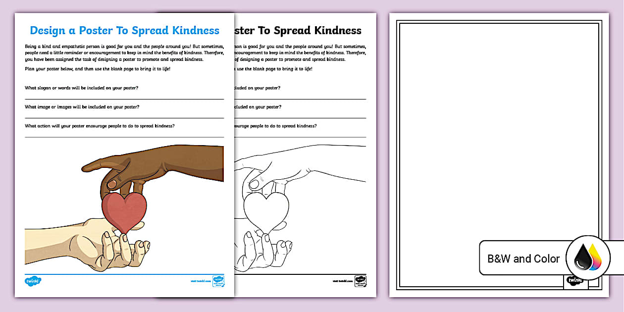 Design a Poster To Spread Kindness (teacher made) - Twinkl