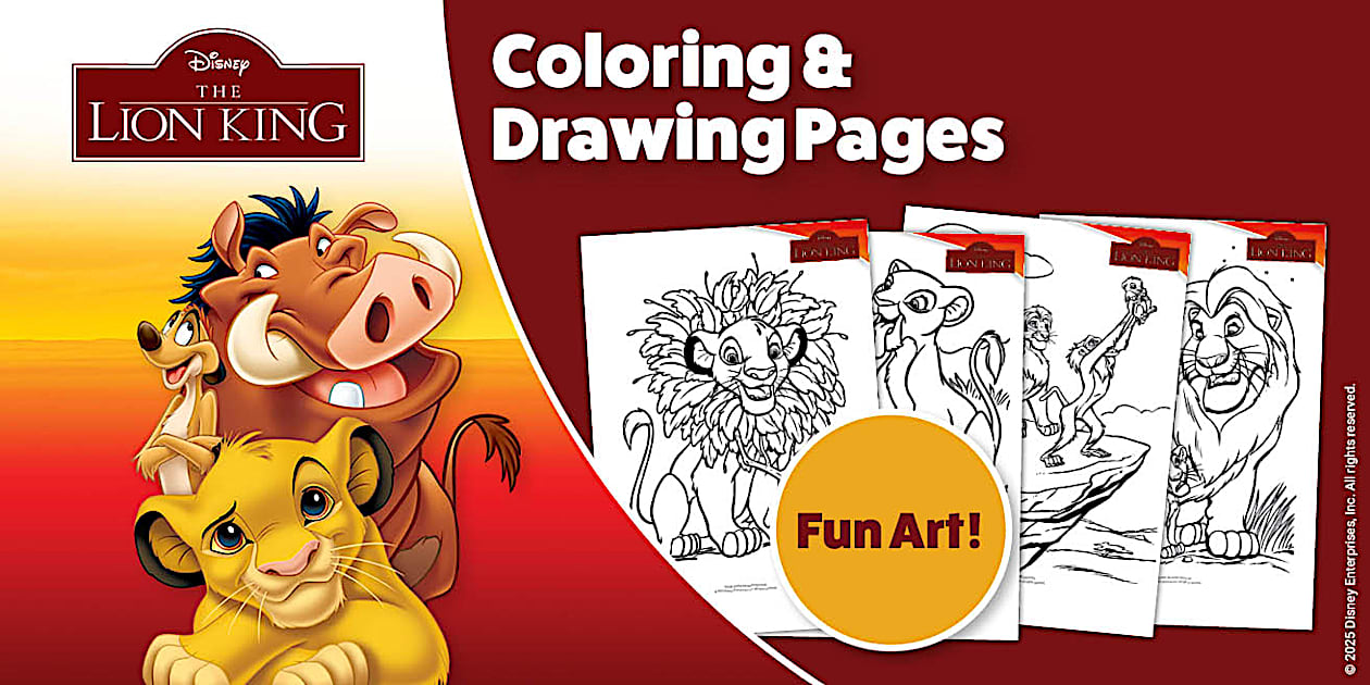 The Lion King: Coloring & Drawing Activity Pack