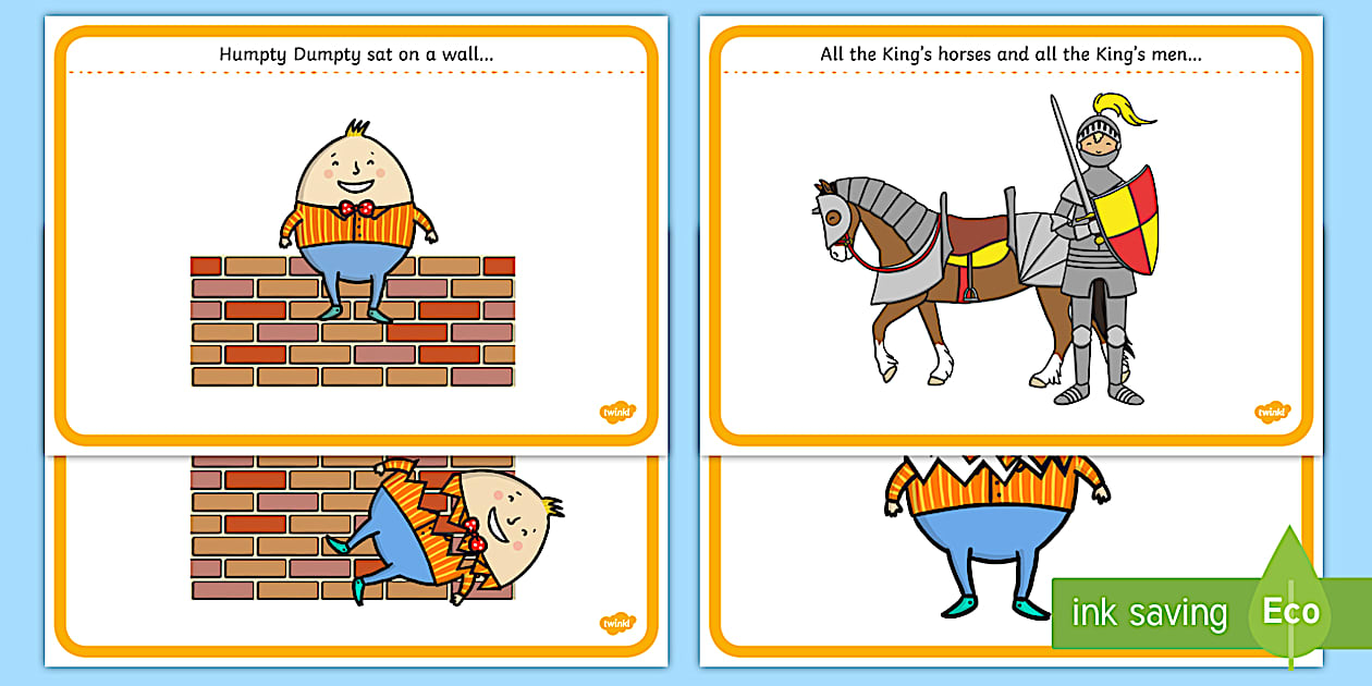 Humpty Dumpty Story Sequencing Cards (teacher made) - Twinkl