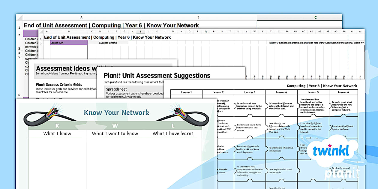Computing: Know Your Network: Year 6 Assessment Pack