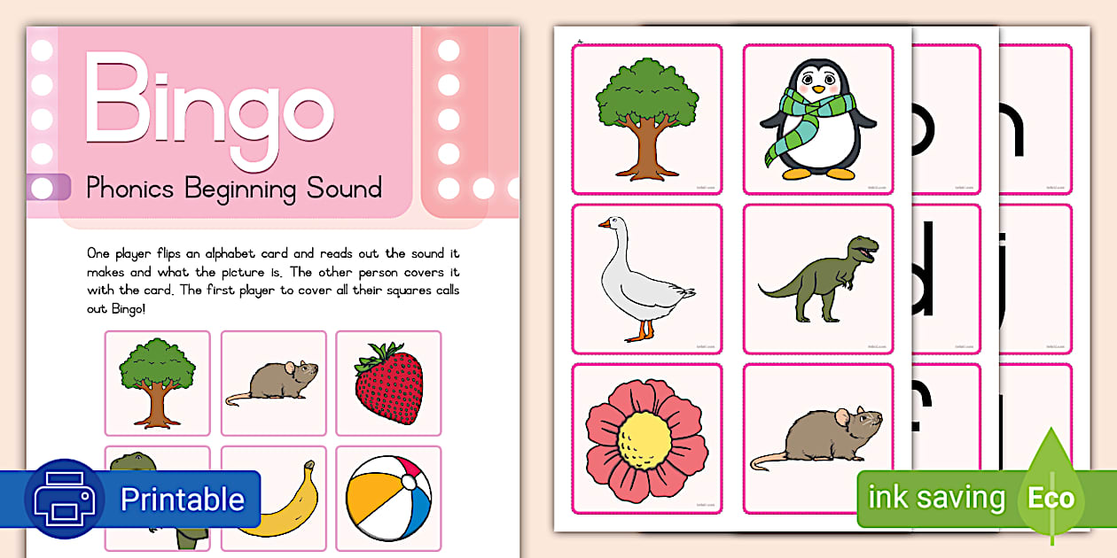 BINGO Phonics Beginning Sound