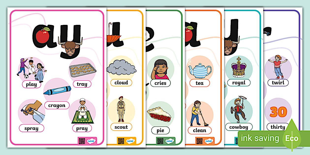 Phonics Phase 5 Display Posters (teacher made) - Twinkl