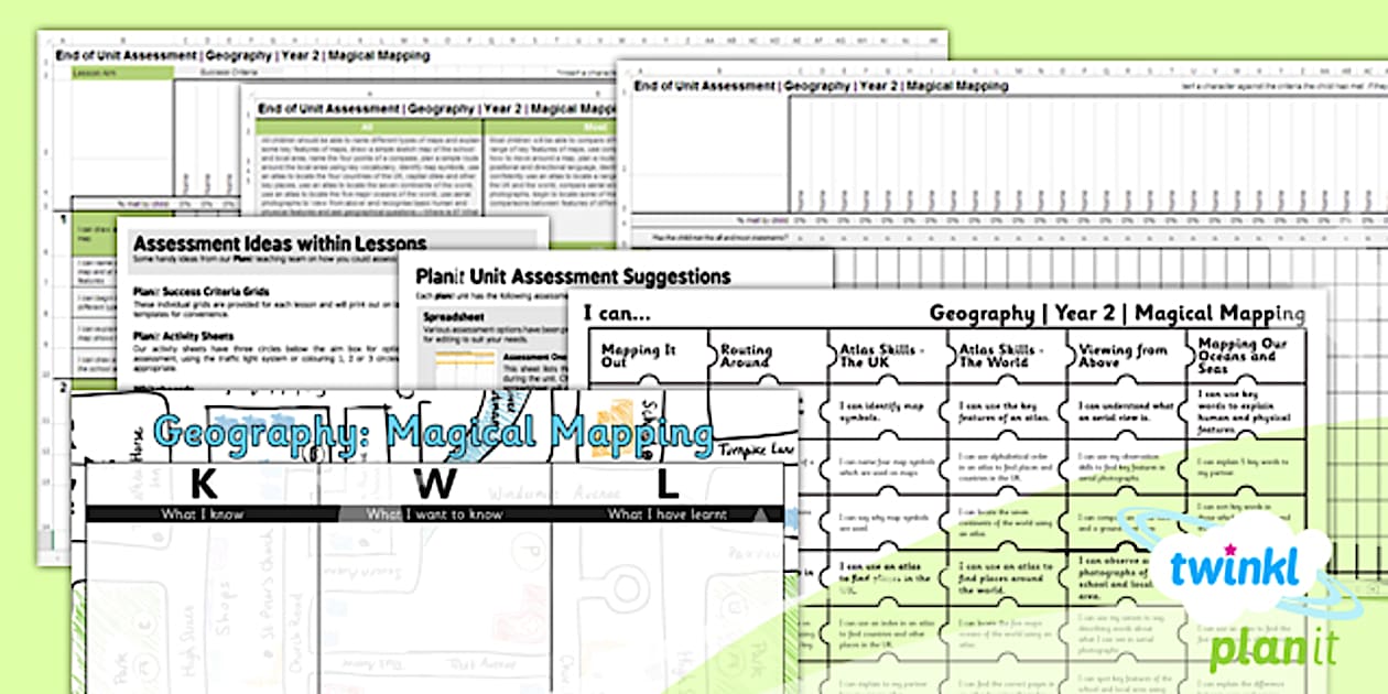 Geography: Magical Mapping Year 2 Unit Assessment Pack