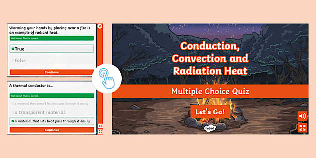 Conduction, Convection and Radiation Heat Quiz - Twinkl