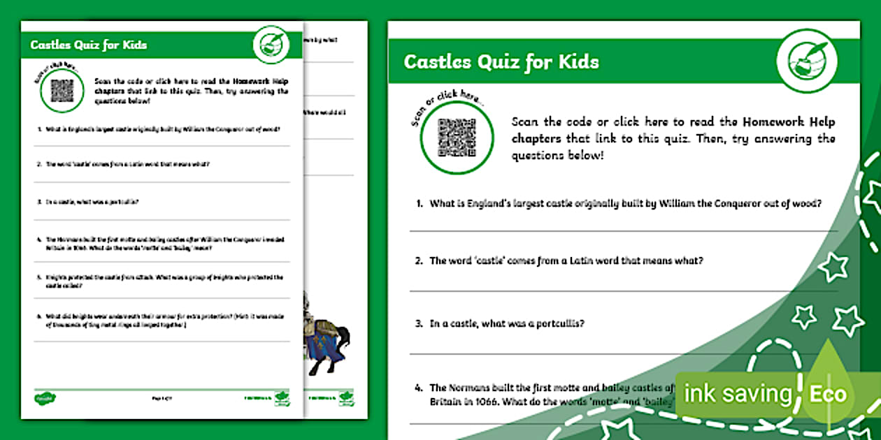 Castles Quiz for Kids (Teacher-Made) - Twinkl