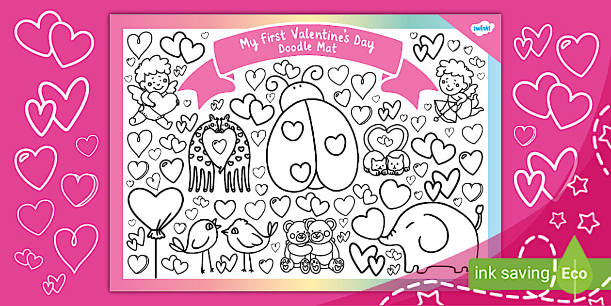 My First Valentine’s Day Doodle Mat