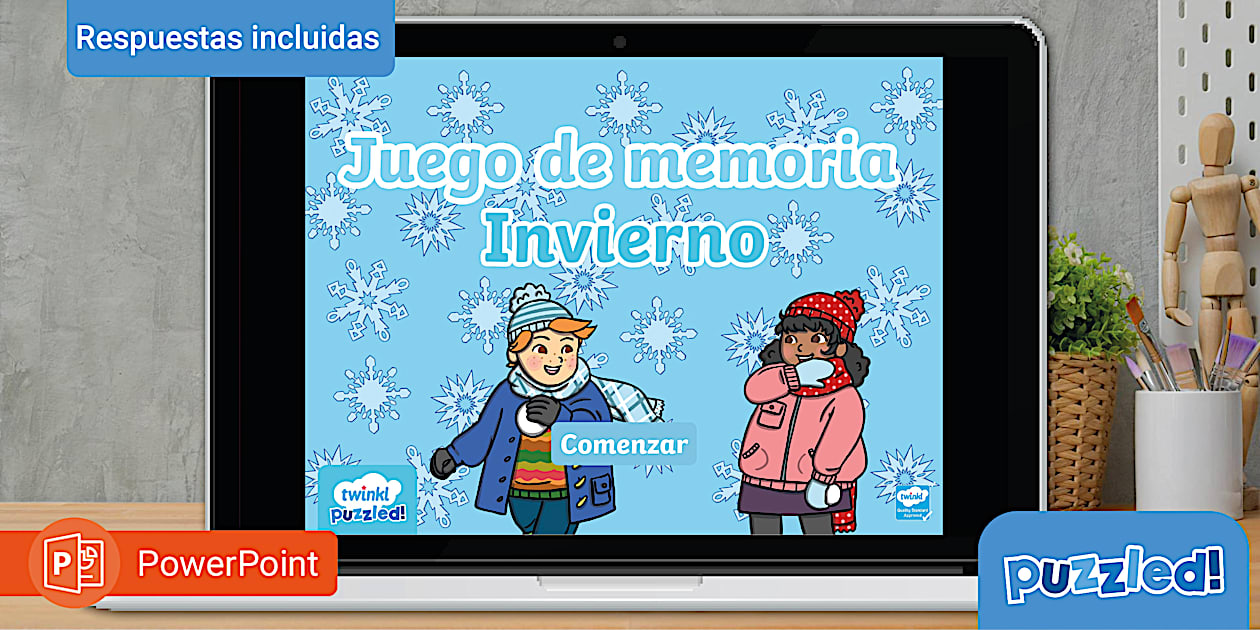 Juego de memoria: Invierno (teacher made) - Twinkl