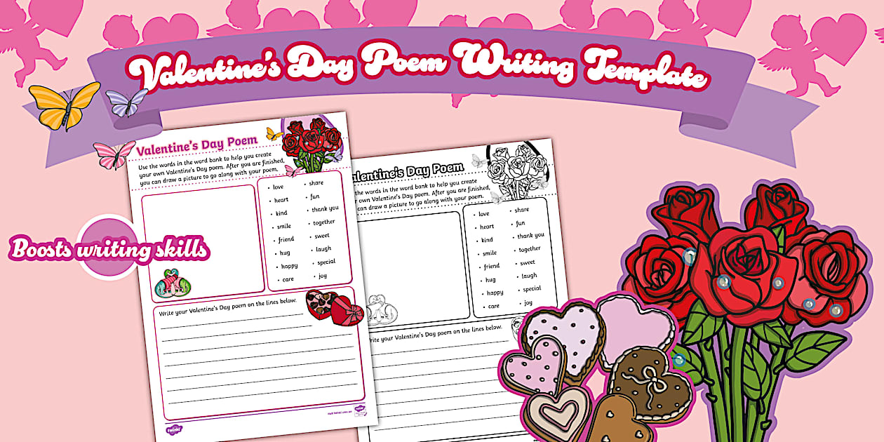 Valentine's Day Poem Writing Template