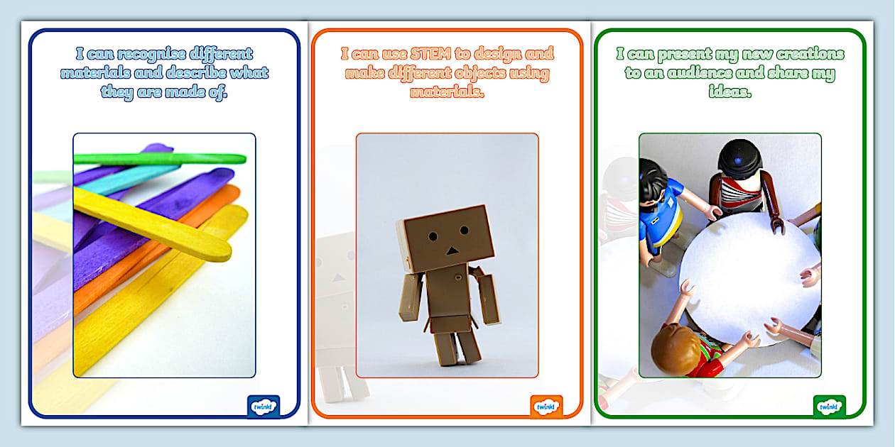 STEM IU Foundation Making Materials I Can Statements Posters