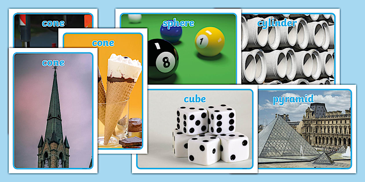 3D Shape Display Photos (teacher made) - Twinkl