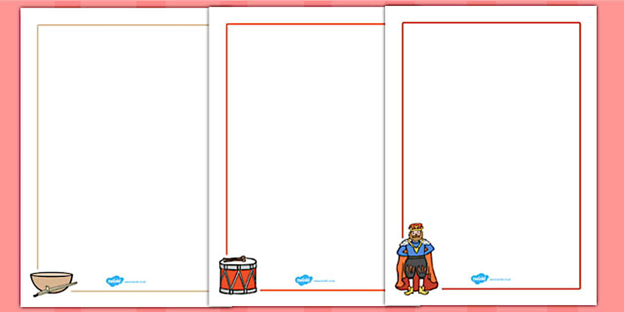 Editable Old King Cole Page Borders (teacher made) - Twinkl