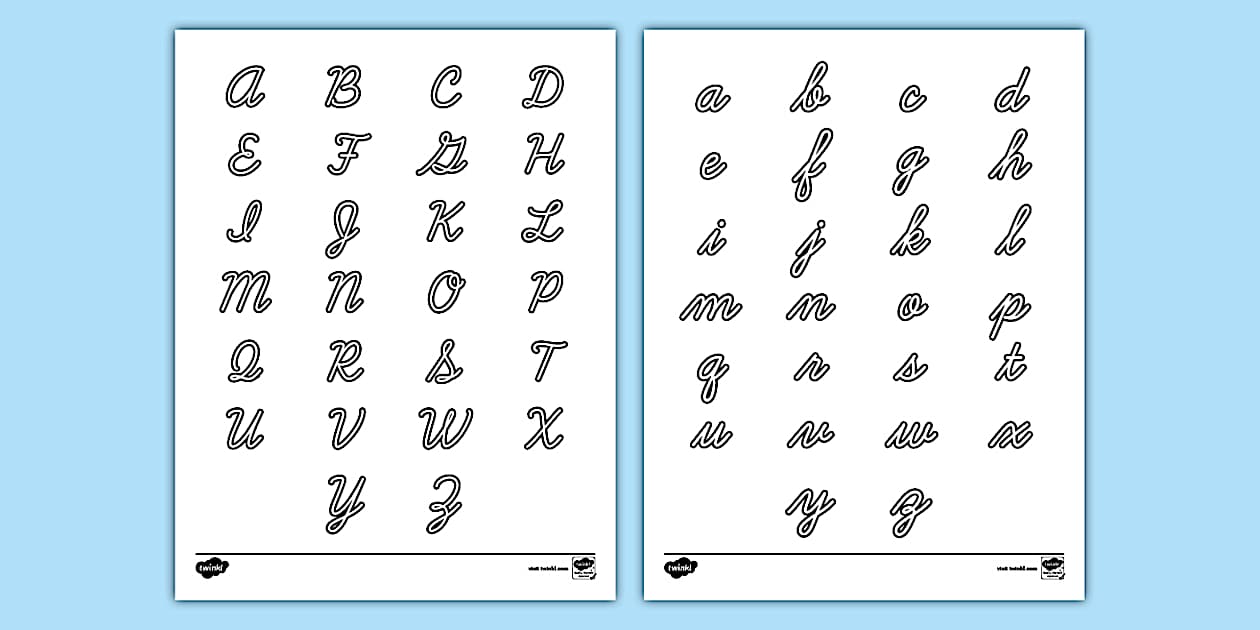Alphabet Letters in Cursive Bubble Writing | Twinkl USA