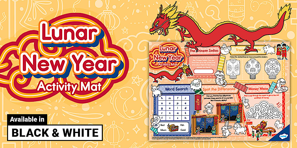Lunar New Year Kindergarten Activity Mat