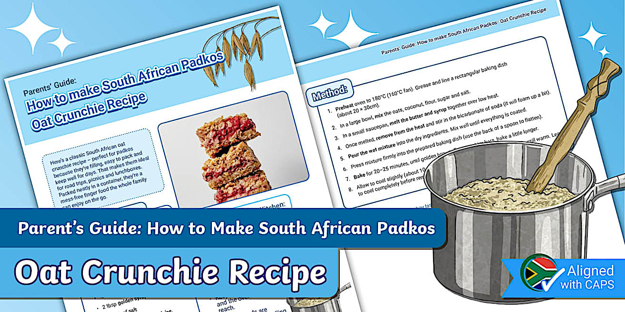 How to make South African Padkos - Oat Crunchie Recipe