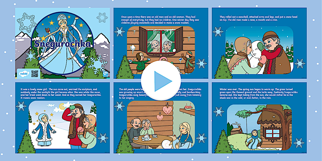 Snegurochka | Snow Maiden Fairy Tale Powerpoint - Twinkl